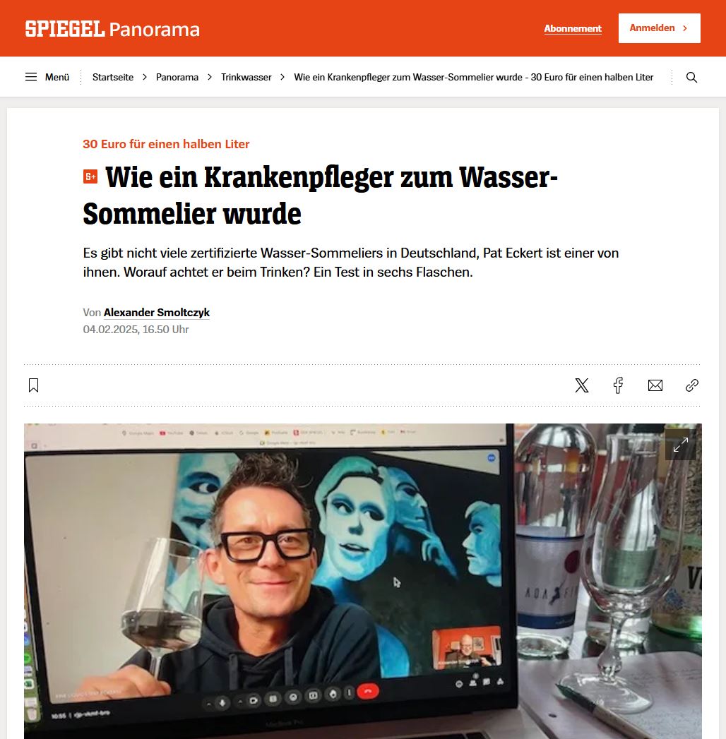 Pat Eckert im Spiegel Magazin – FINE LIQUIDS